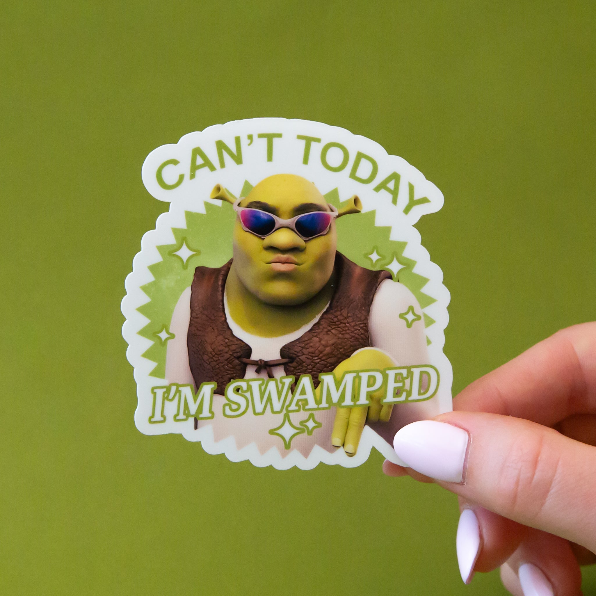 Can't Today I'm Swamped Shrek Sticker – Pigment