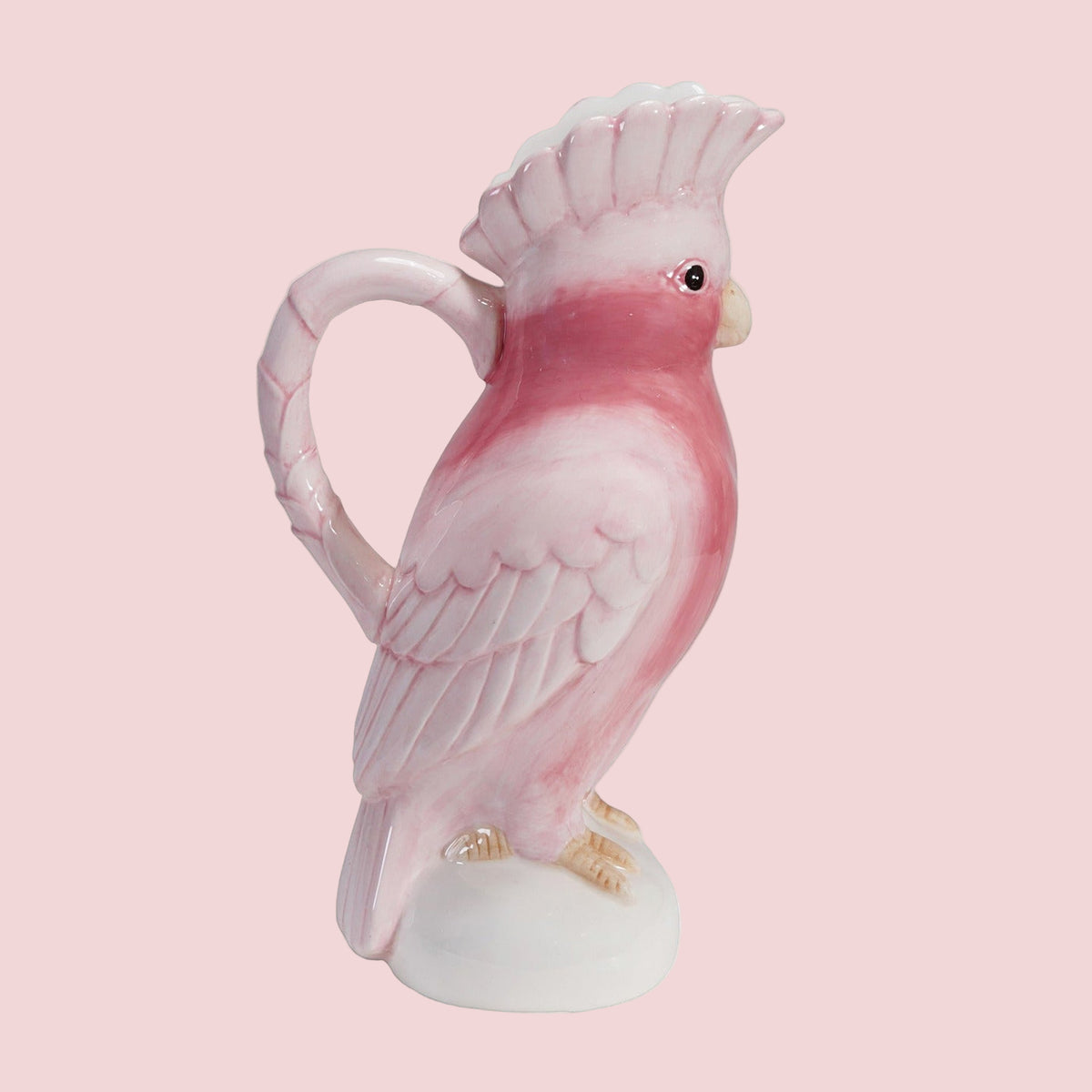 Ceramic Cockatoo Pitcher - Bird Shaped Vase | Pigment
