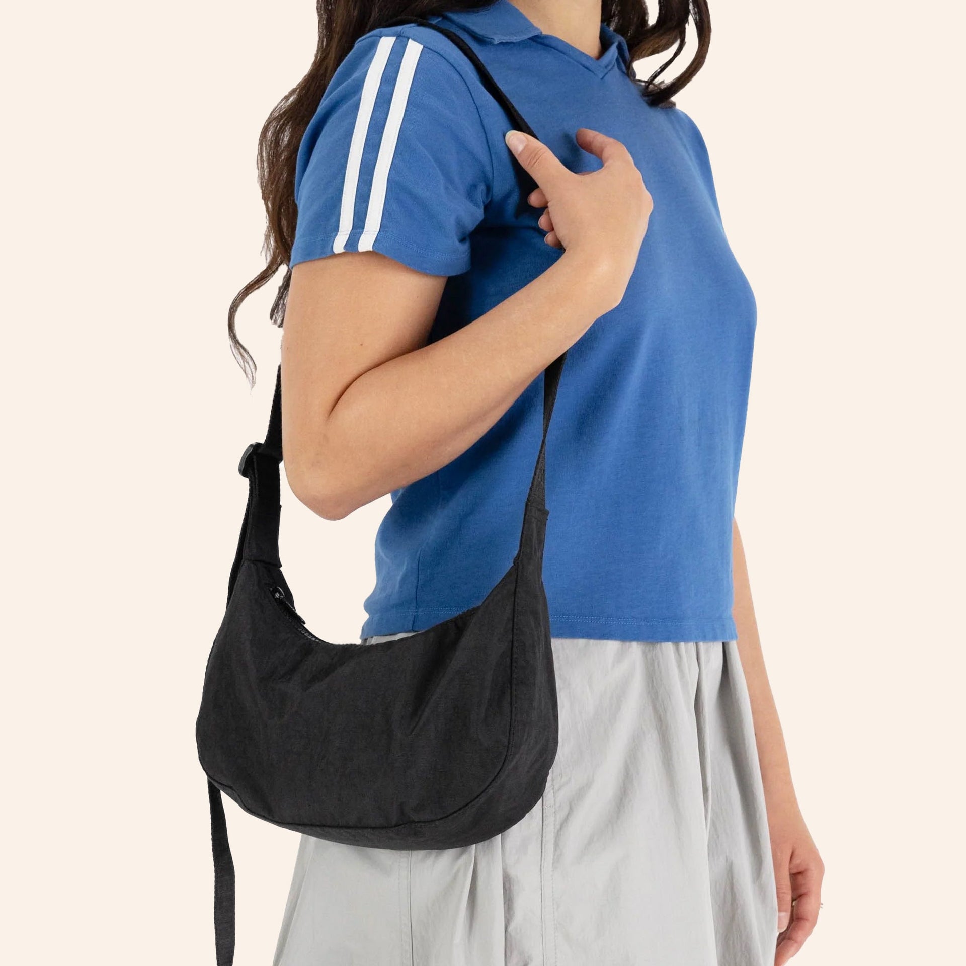 Small Crescent Bag | Black – Pigment