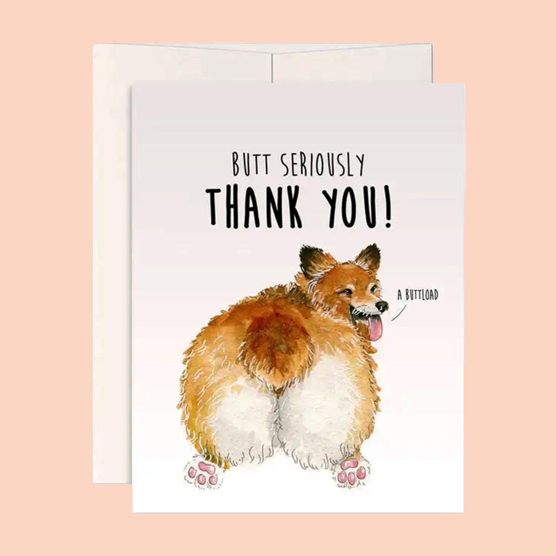 Korgi Butt Thank You Card – Pigment