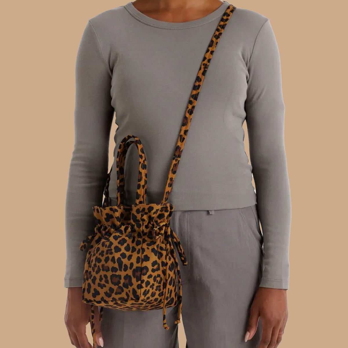 Drawstring Bag | Leopard – Pigment