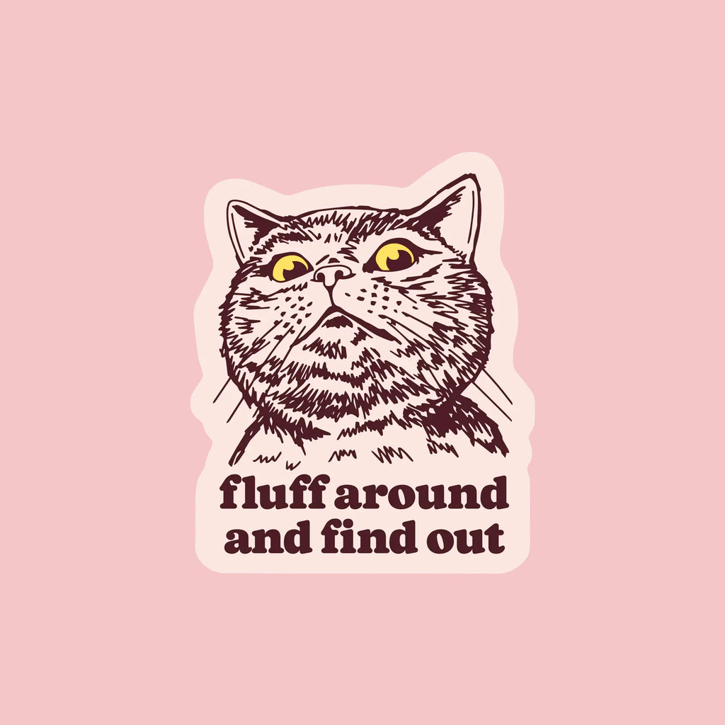 Fluff Around Cat Sticker – Pigment