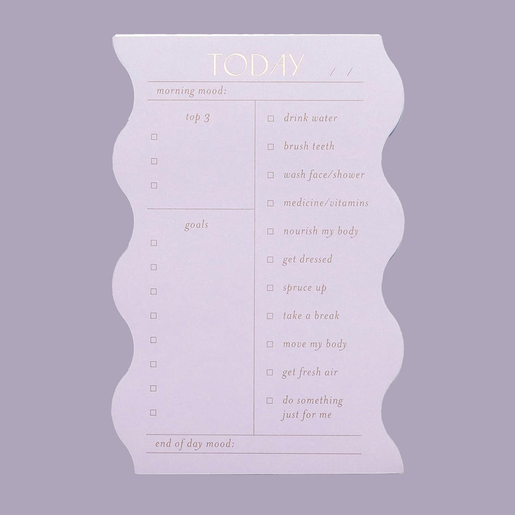 Wavy Daily Notepad | Lilac – Pigment